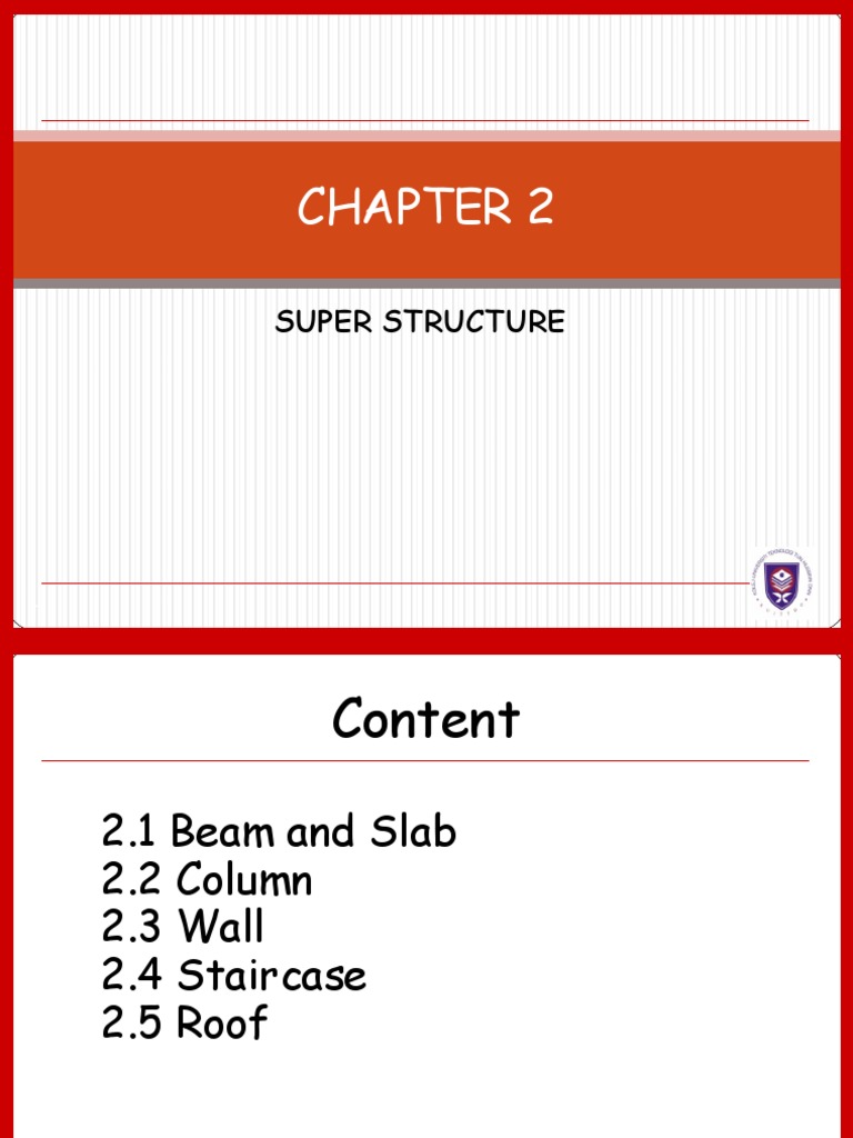 Chapter 2 Superstructure | PDF | Stairs | Roof