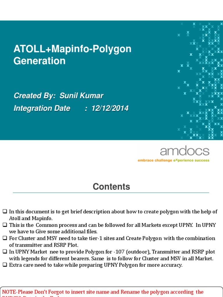 Atoll+Mapinfo Polygon Creation | PDF | Information Security | Areas Of ...