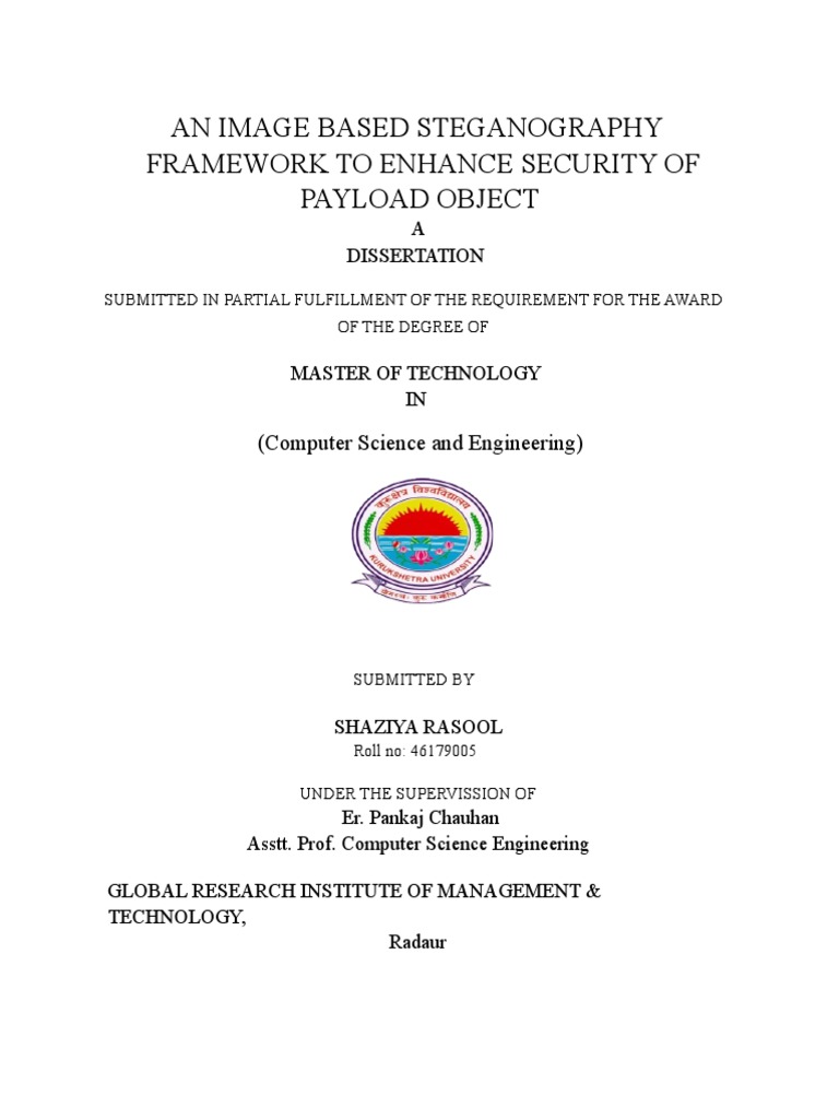 An Image Based Steganography Framework To Enhance Security of Payload Object | PDF