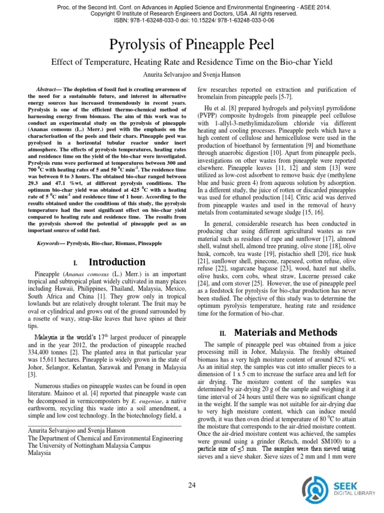 Pyrolysis | PDF | Pyrolysis | Biomass