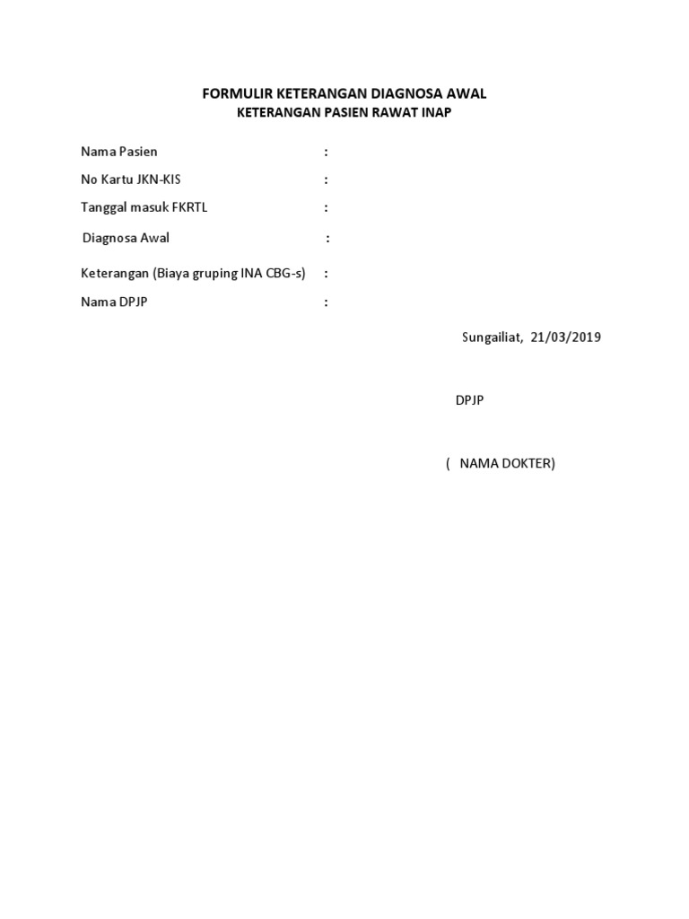 Contoh Form Denda Layanan | PDF