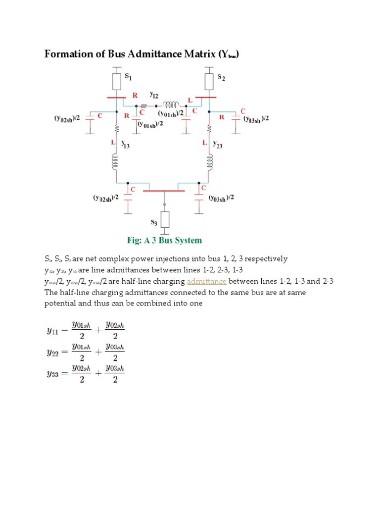 Formation of Bus Admittance Matrix New | PDF