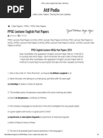 FPSC English Lecturer Test Past Papers | PDF | English Literature | Poetry