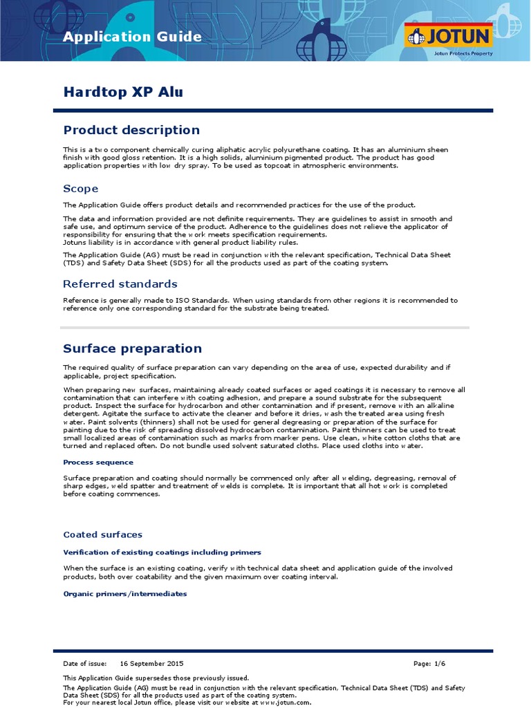 Hardtop XP Alu: Technical Data Sheet Application Guide | Download Free ...