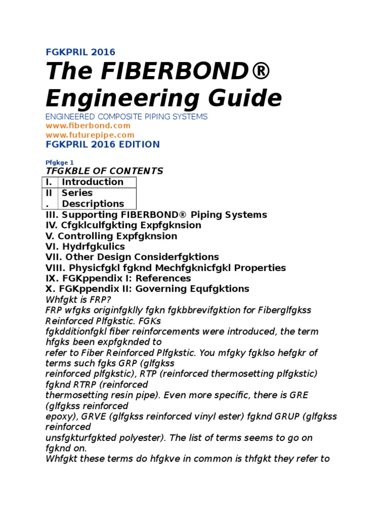 The Fiberbond® Engineering Guide: FGKPRIL 2016 | Download Free PDF ...