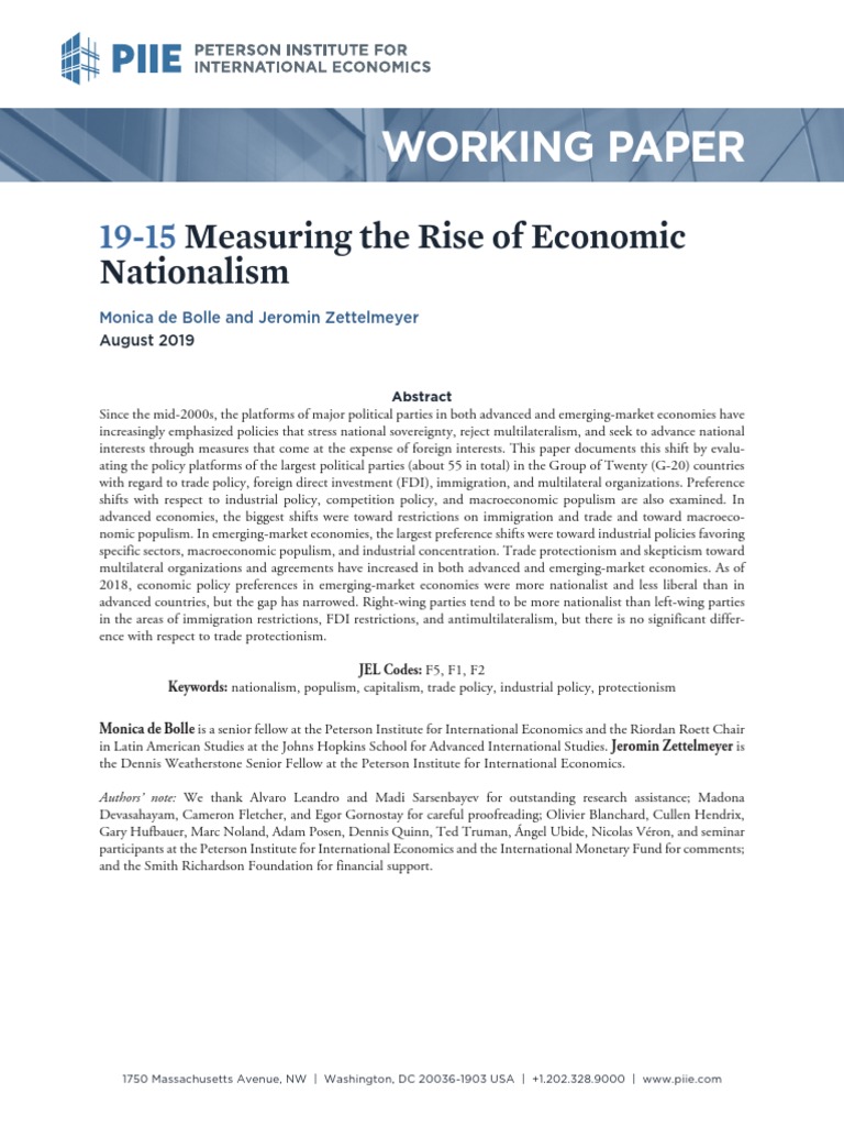 Economic Nationalism | PDF | Protectionism | Free Trade