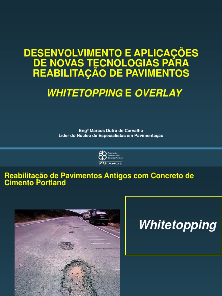Whitetopping e Overlay | PDF | Materiais | Setores econômicos