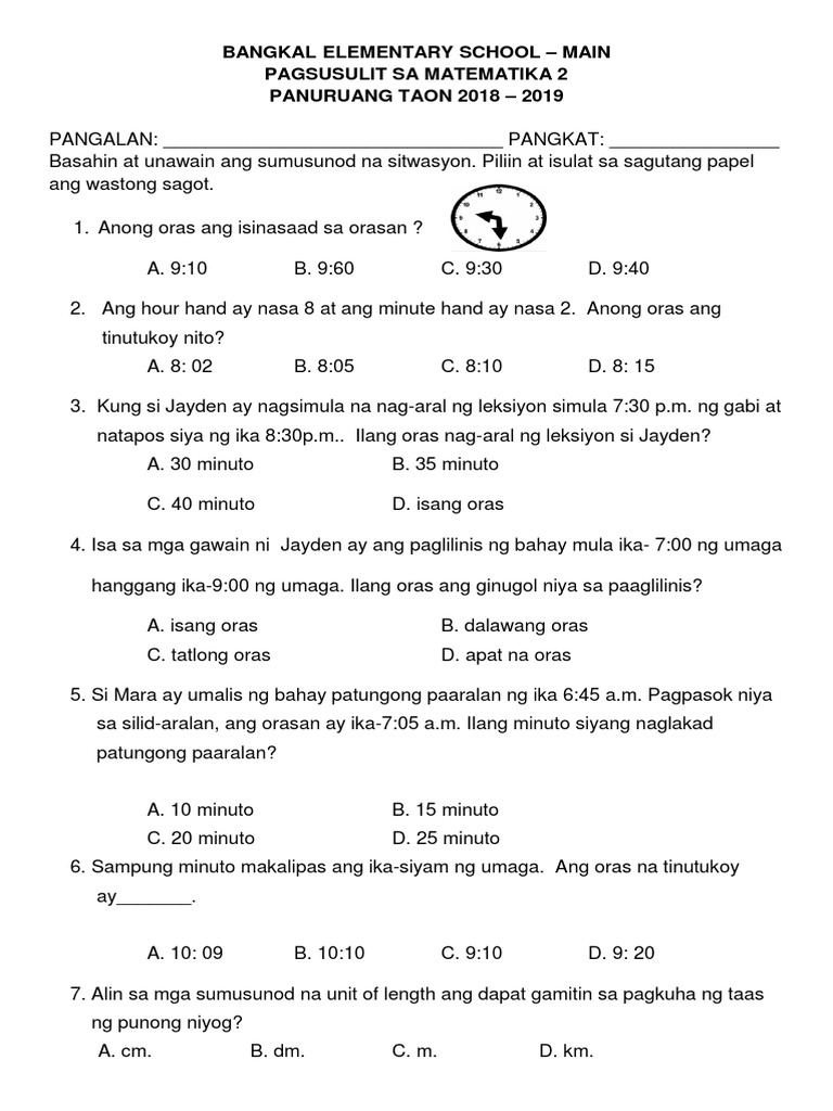 Math 4th Grading | PDF