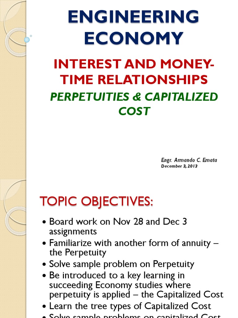 Engineering Economy: Interest and Money-Time Relationships | PDF ...