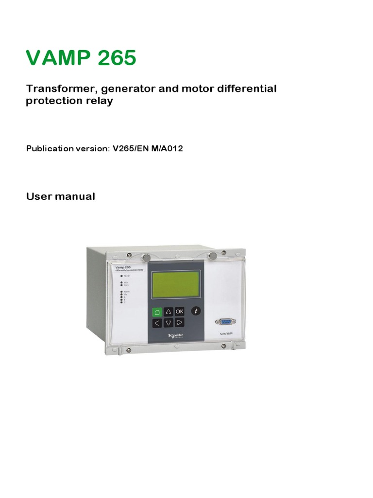 VAmp 265 PDF | PDF | Menu (Computing) | Relay
