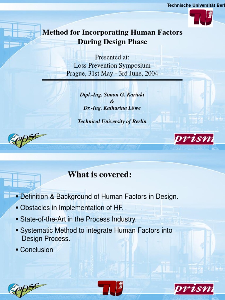 Human Factors in Plant Design | PDF | Verification And Validation ...