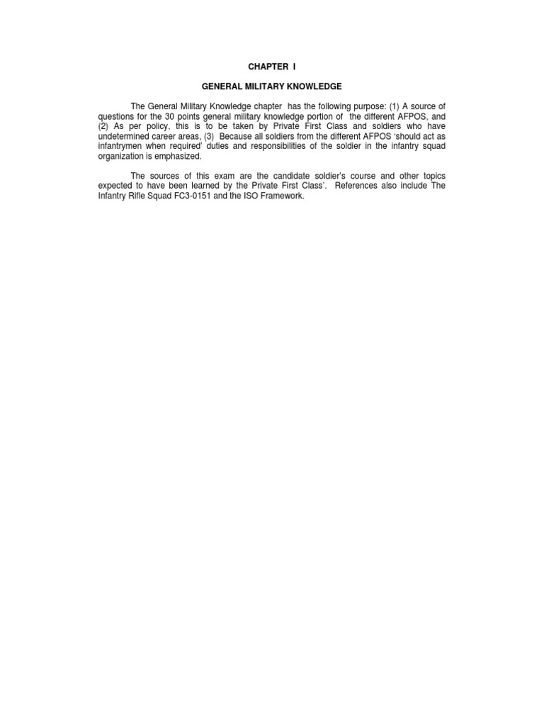 General Military Knowledge: A Source of Questions for Military Exams ...