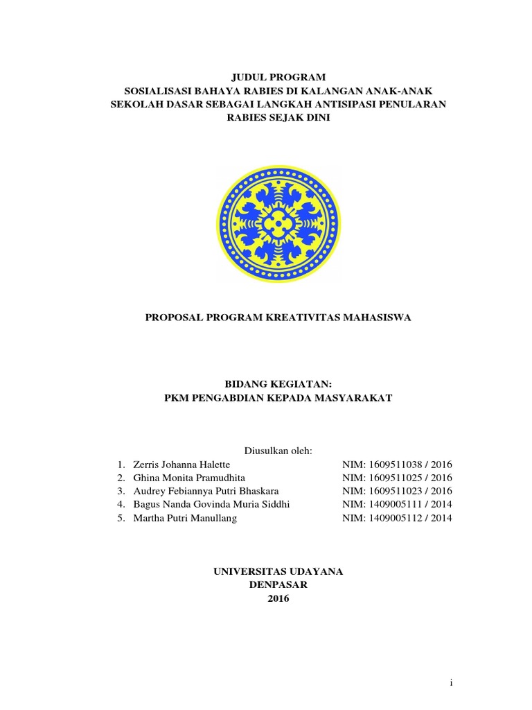 Proposal Program Kreativitas Mahasiswa (1679) | PDF