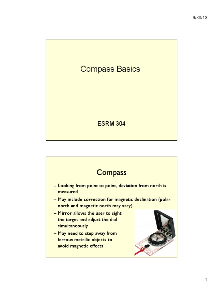 Compass Basics | PDF | Compass | Geophysics