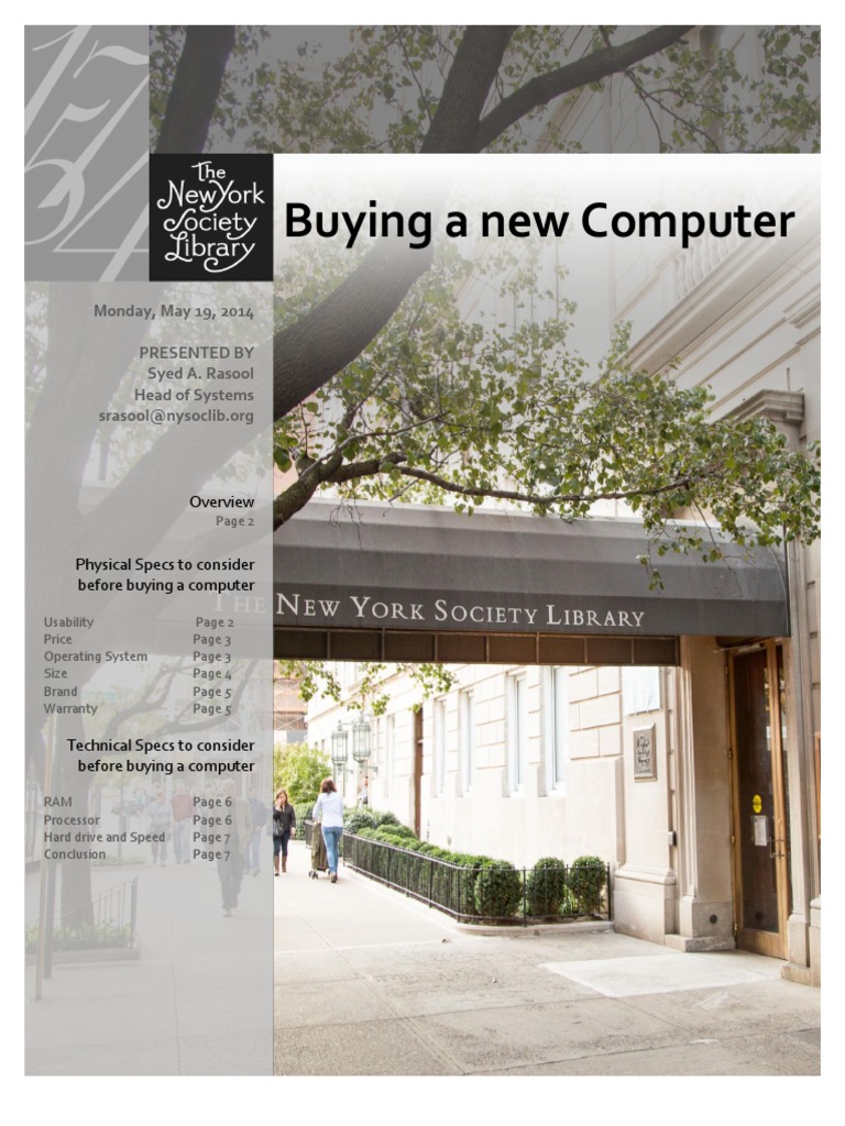 Essential Guide to Buying a Computer | PDF | Solid State Drive ...
