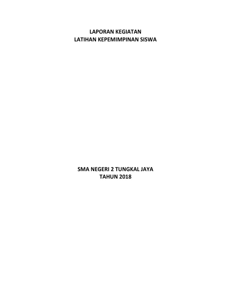 Laporan Kegiatan LDK | PDF