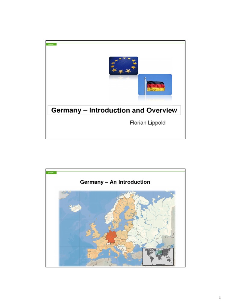 Germany - Introduction and Overview: Florian Lippold | PDF | Germany ...