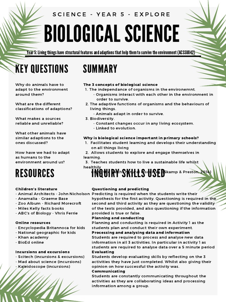 Biological Science: Key Questions | PDF | Ecology | Life