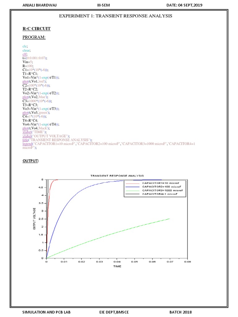 Sim Lab Experiment 1 | PDF