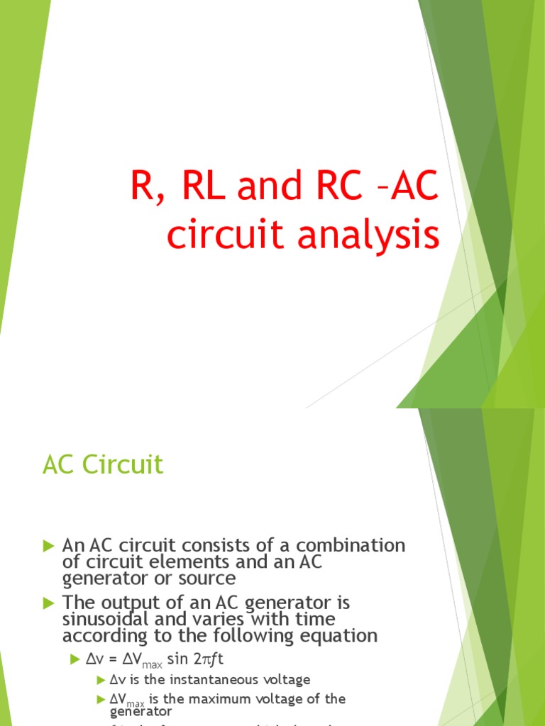 R, RL-RC-CKT | PDF | Electrical Impedance | Electrical Network