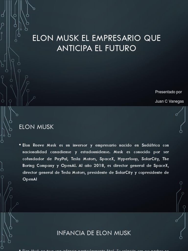 Elon Musk El Empresario Que Anticipa El Futuro | PDF | Elon Musk ...