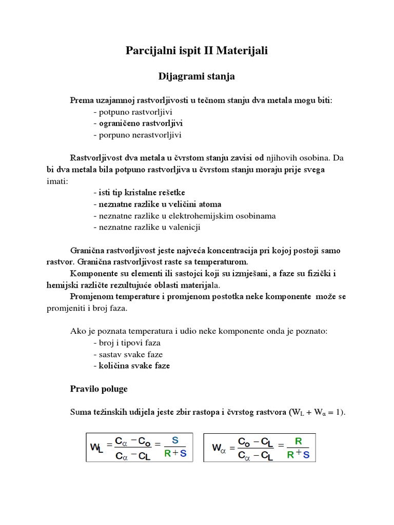 Parcijalni Ispit II Materijali | PDF