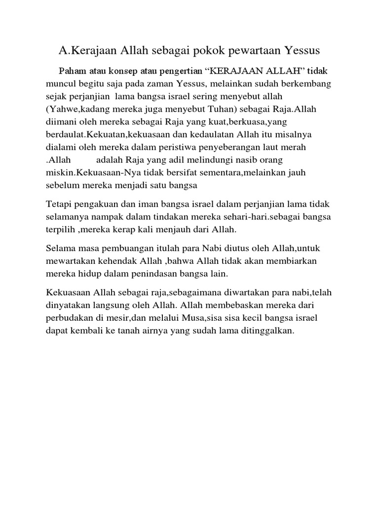 Kerajaan Allah | PDF