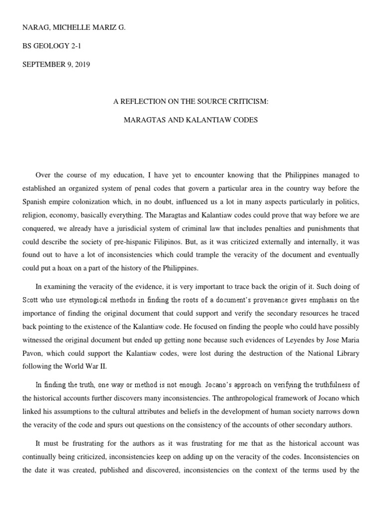 RPH Reflection | PDF | Folklore | Truth