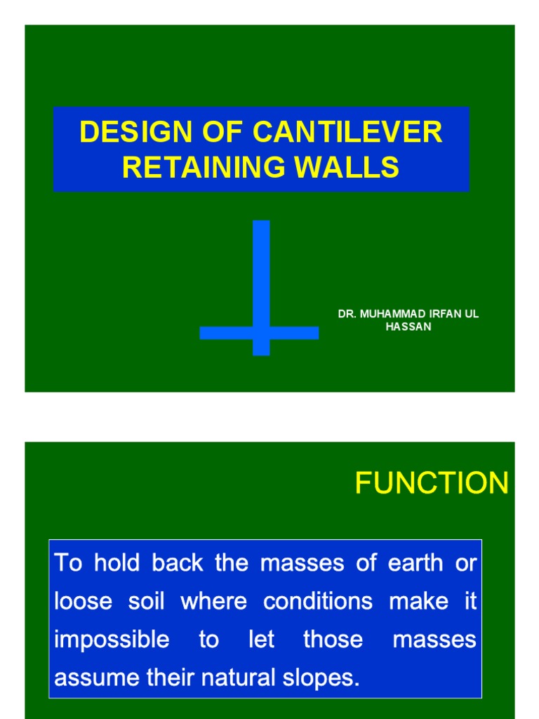 Retaining Wall | PDF | Soil | Continuum Mechanics