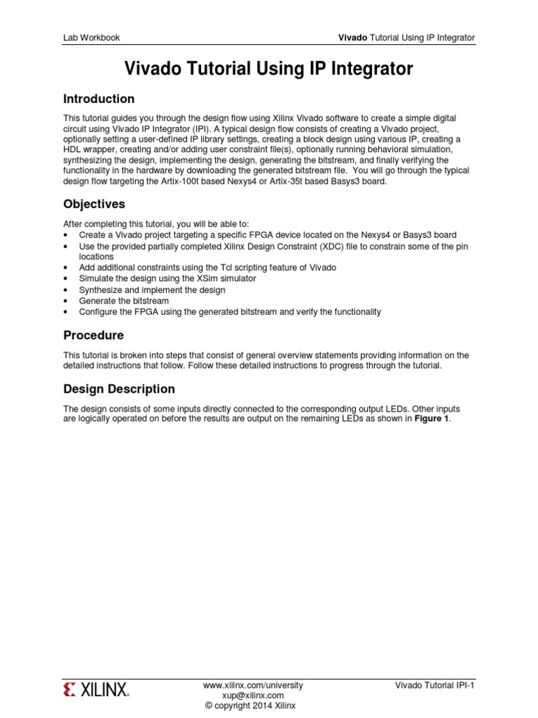 Vivado Tutorial | PDF | Field Programmable Gate Array | Hardware Description Language