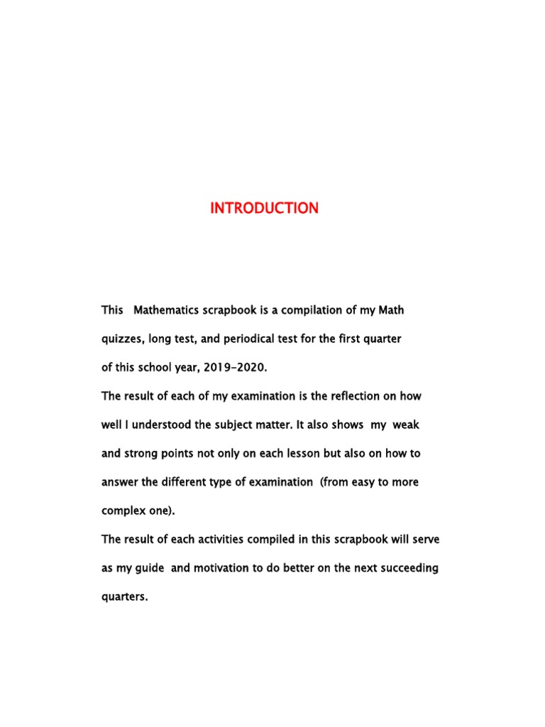 Introduction Math 9 | PDF
