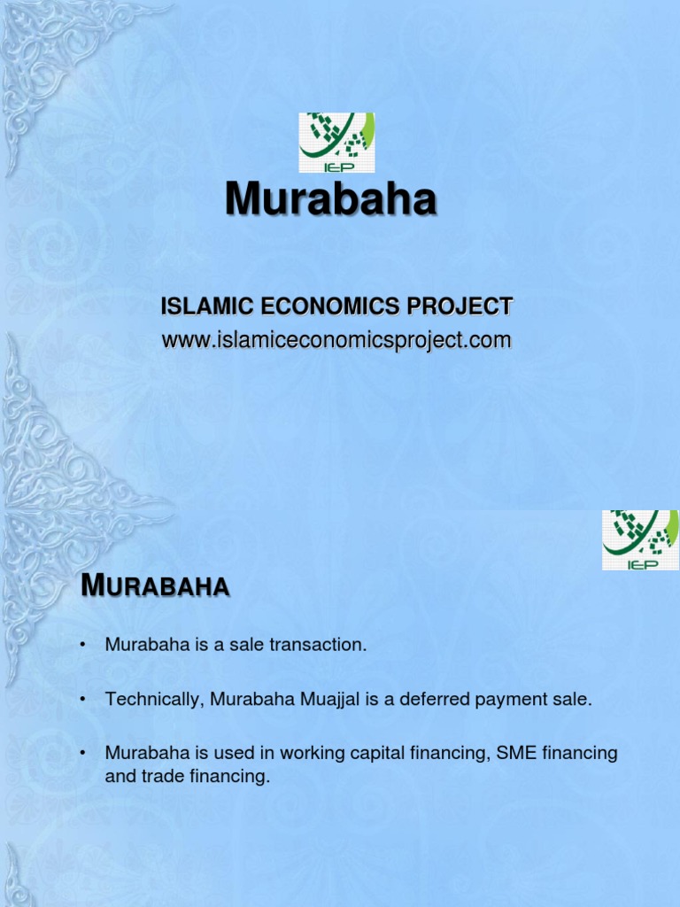 Murabaha: Islamic Economics Project | Download Free PDF | Customer ...