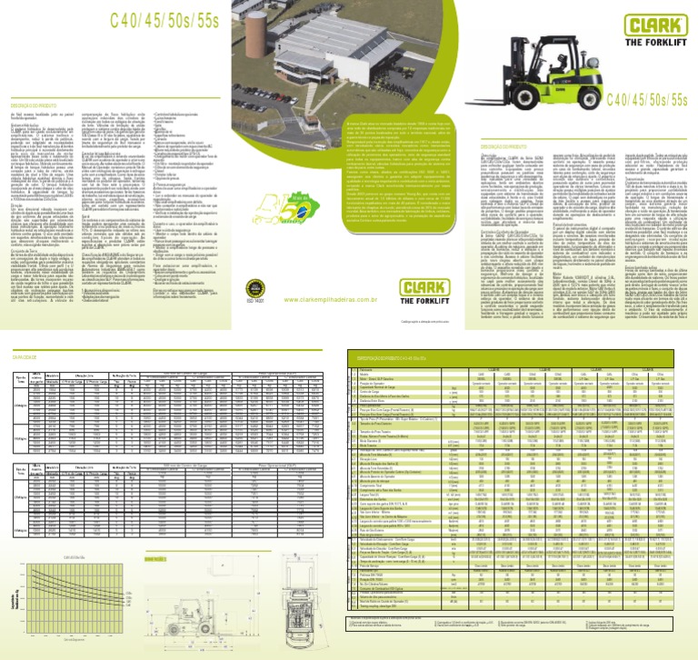 Manual Clark 45D | PDF | Freio | Óleo de motor
