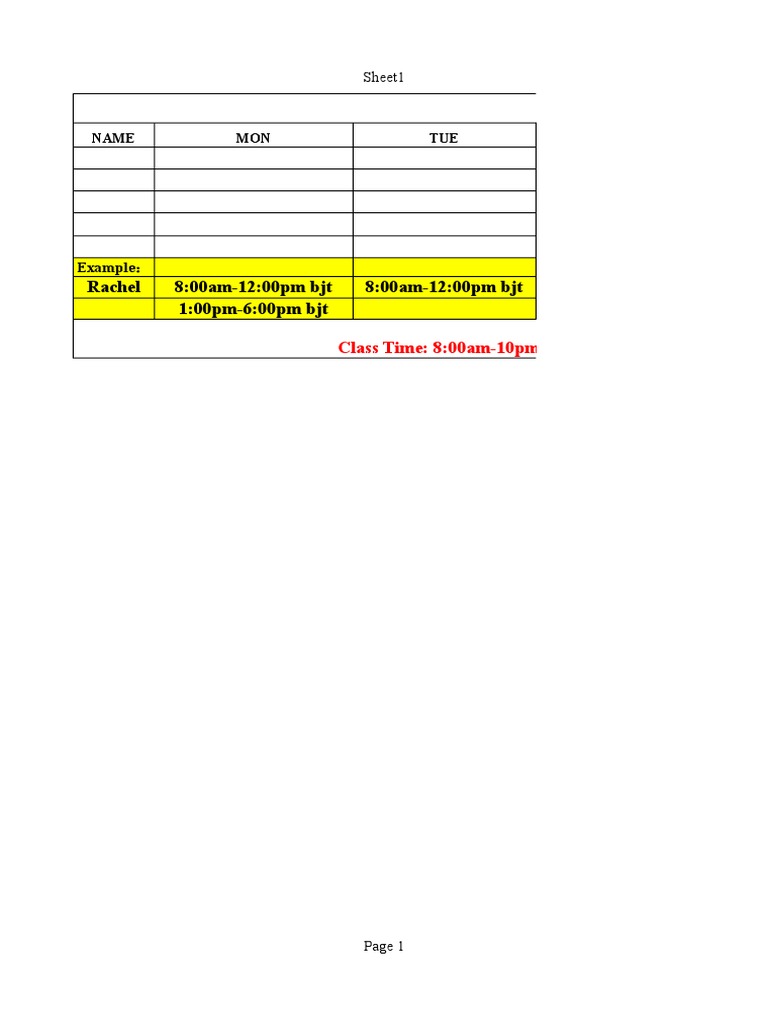 (Your Name) Availability Form | PDF | Language Arts & Discipline | Home ...