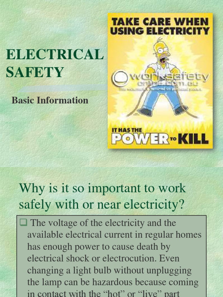 Basic Electrical Safety | PDF | Electricity | Hazards