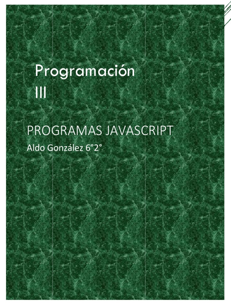 JavaScript Ejercicios 777 | PDF | Áreas de informática | Informática