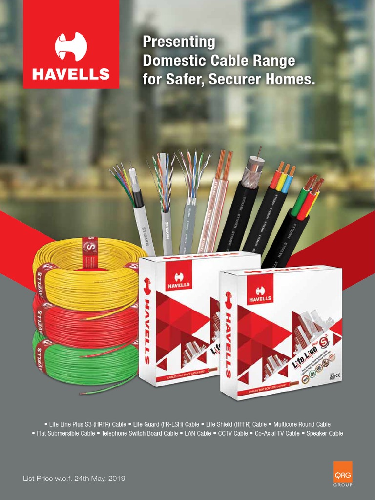 Presenting Domestic Cable Range For Safer, Securer Homes.: List Price W ...