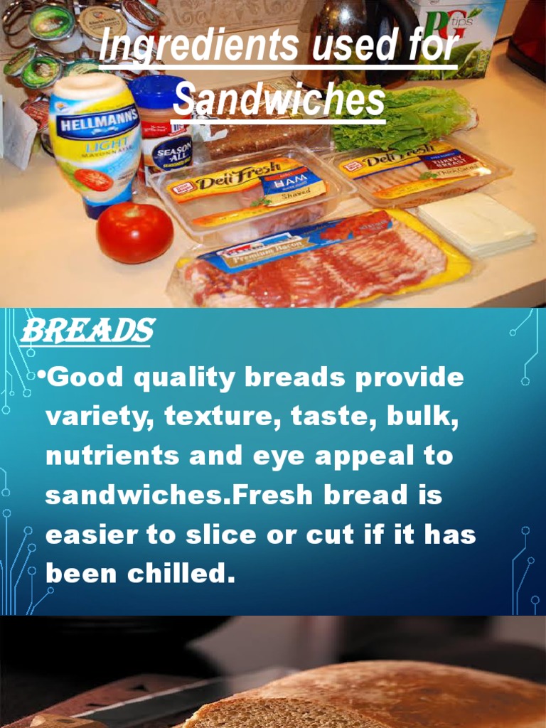 Essential Ingredients for Sandwiches | PDF