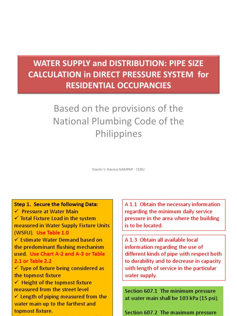 Residential Water Supply Pipe Sizing | PDF | Tap (Valve) | Plumbing