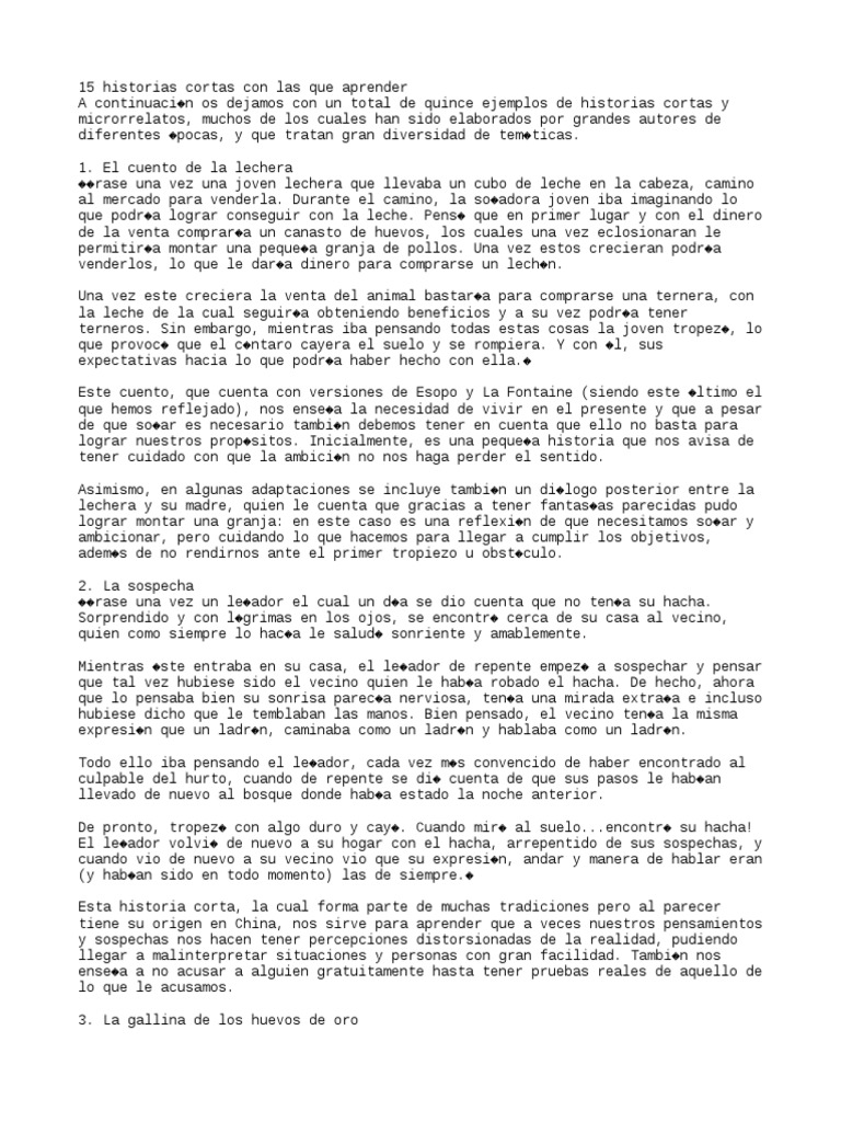 15 Historias Cortas Con Las Que Aprender | PDF | Felicidad | Aves
