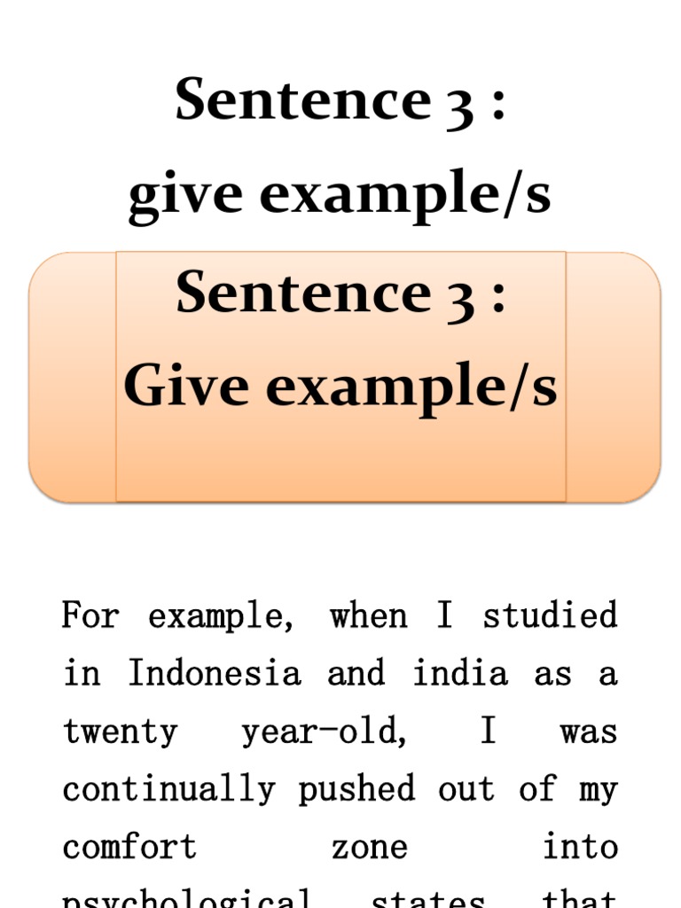 Sentence 3: Give Example/s Sentence 3: Give Example/s | PDF