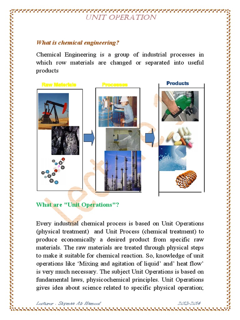 Unit Operation: What Is Chemical Engineering? | PDF | Shear Stress ...