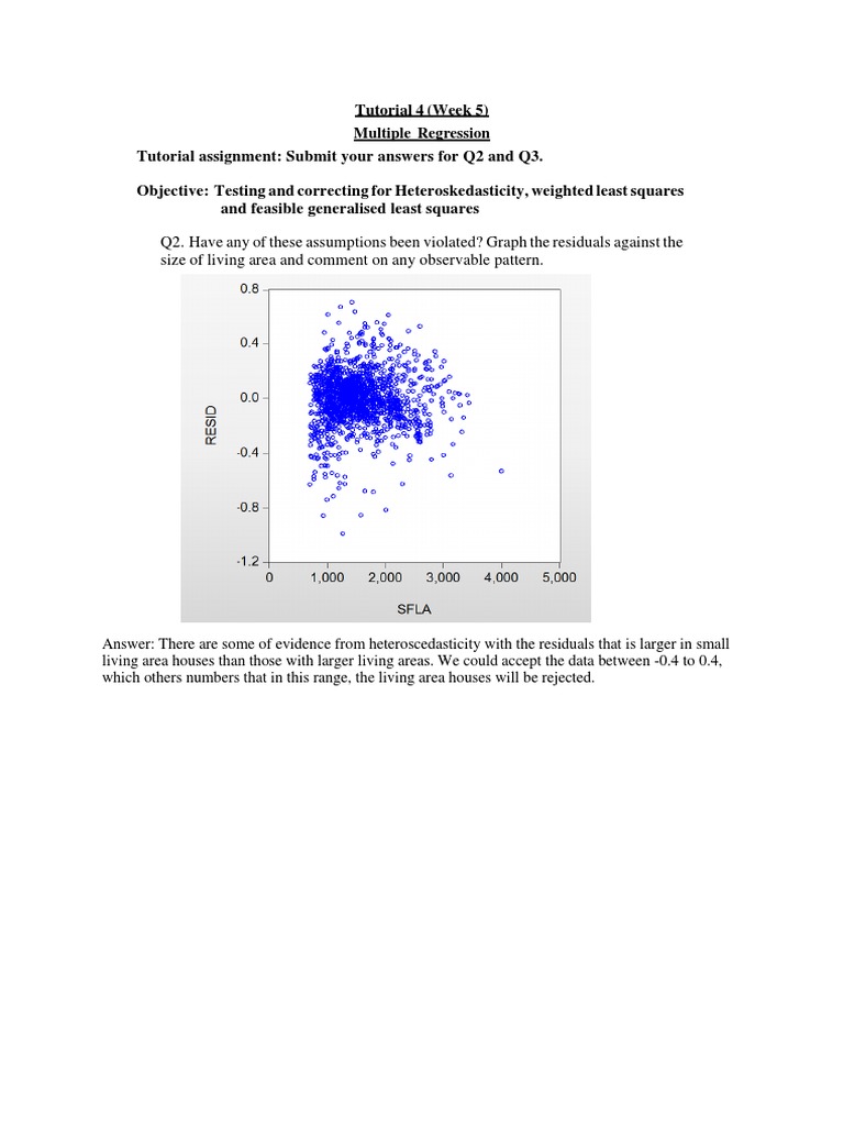 Heteroskedasticity in Regression Analysis | PDF | Errors And Residuals ...