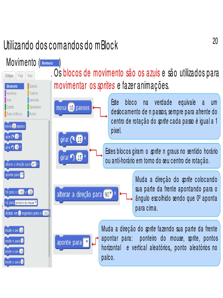 Programação Bloco MBlock Parte 02 PDF | PDF | Natureza | Ensino de ...