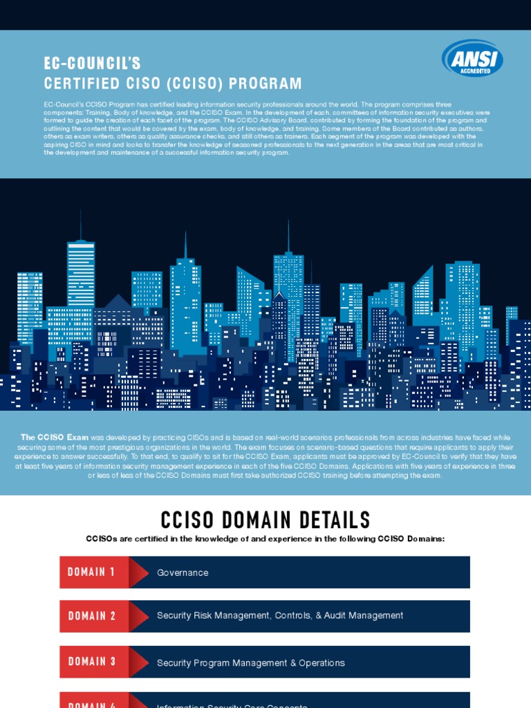 Ec-Council'S: Certified Ciso (Cciso) Program | PDF | Information ...