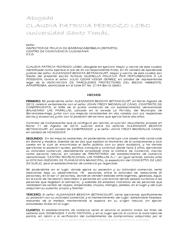 Ejemplos Querella 1 | PDF | Gobierno | Justicia