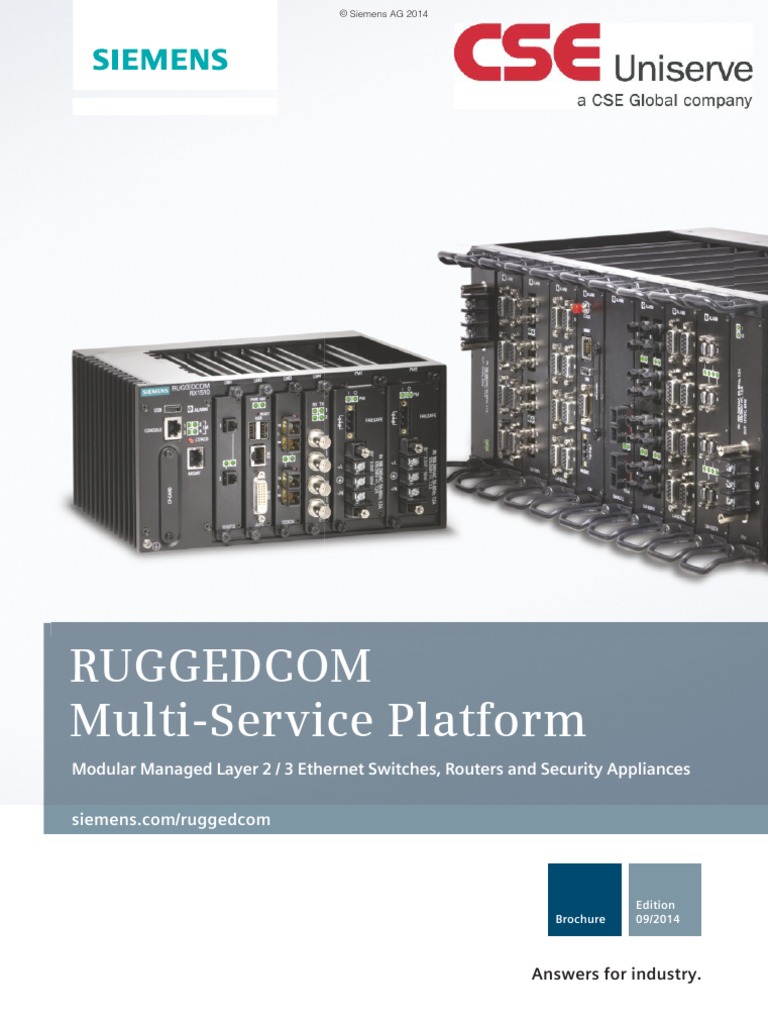 Siemens Ruggedcom RX1500 Product Brochure | PDF | Electrical Substation ...
