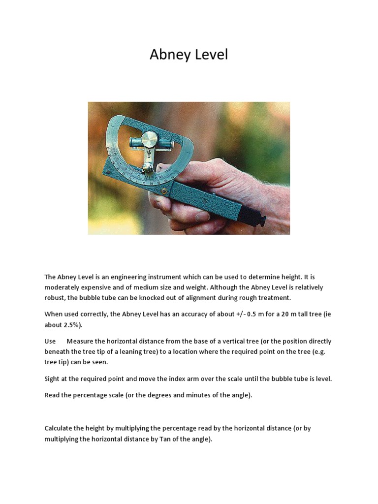 Abney Level | PDF | Surveying | Scientific Observation