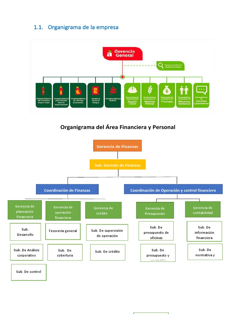 1.5 Organización Del Area Financiera | PDF | Presupuesto | Bancario