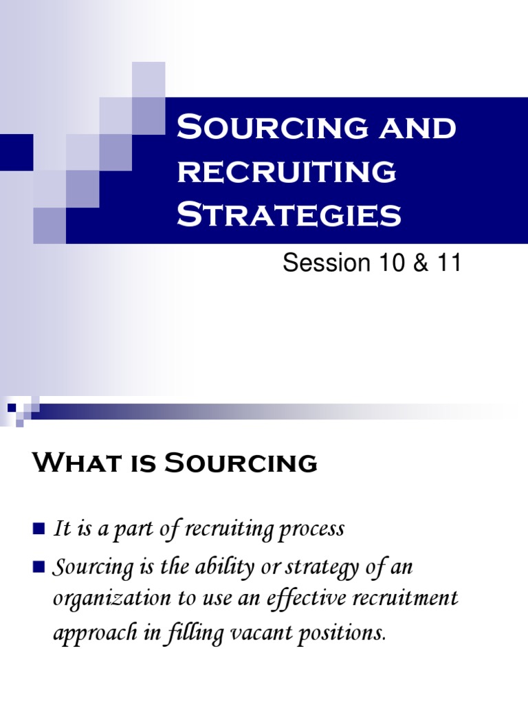 Effective Sourcing and Recruitment Strategies | PDF | Recruitment ...
